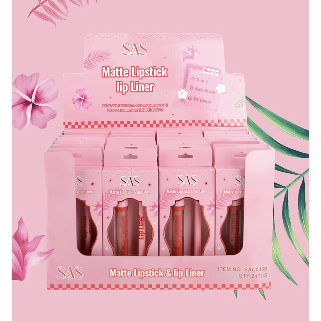 Sas - Duo Labios (Labial Matte + Delineador de Labios) SAC046A | Tutitu